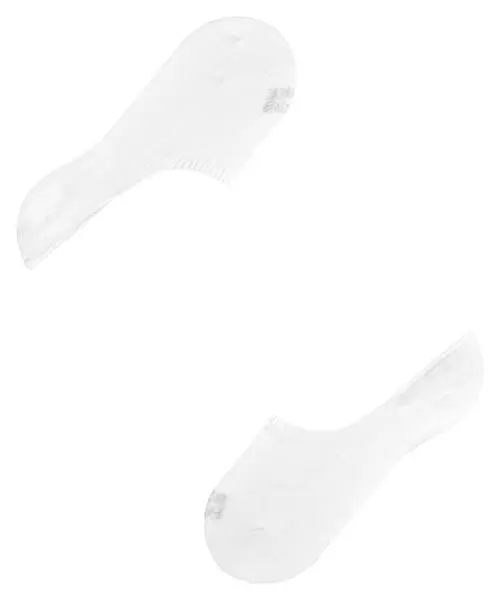 Falke Step Cotton High Cut Invisible Socks - White