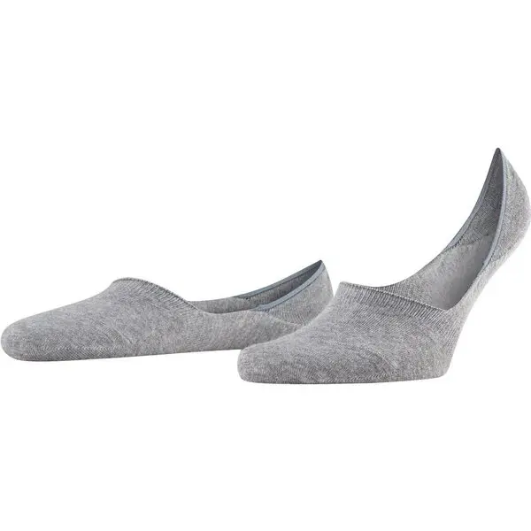 Falke Step Cotton No Show Socks - Light Grey Melange