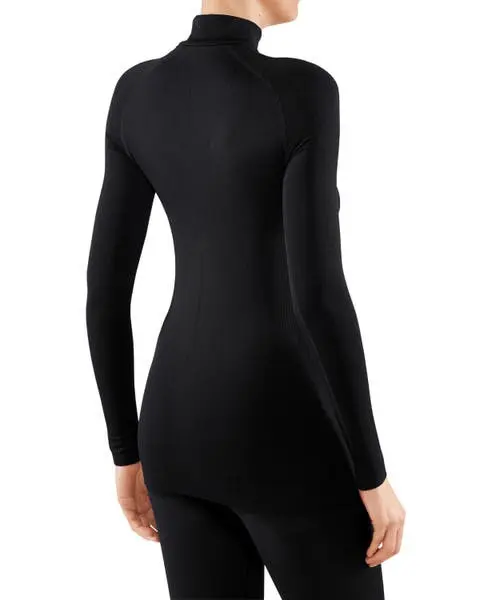 Falke Maximum Warm Zip Base Layer Top - Black