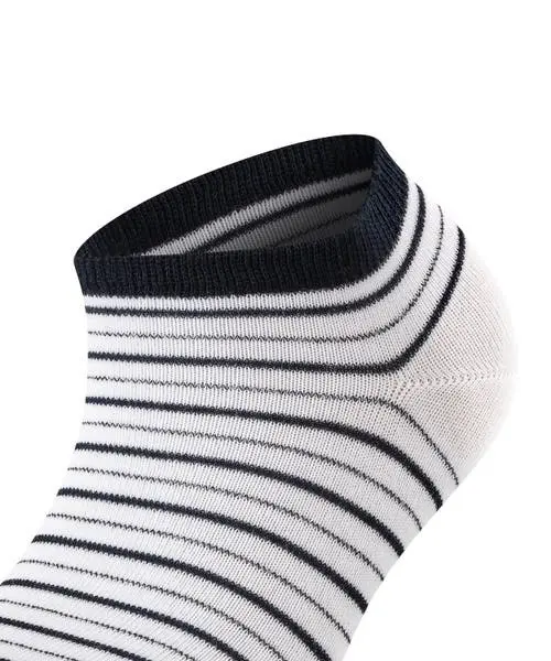 Falke Stripe Shimmer Ankle Socks - White