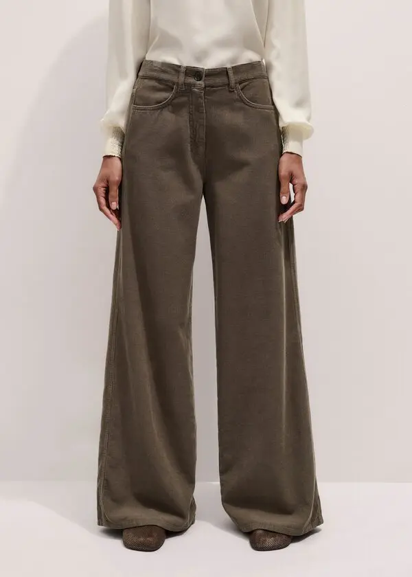 ME+EM Am-pm Wide-leg Corduroy Trousers