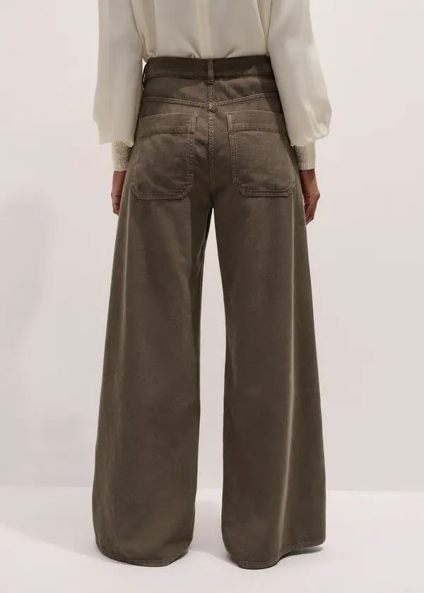 ME+EM Am-pm Wide-leg Corduroy Trousers