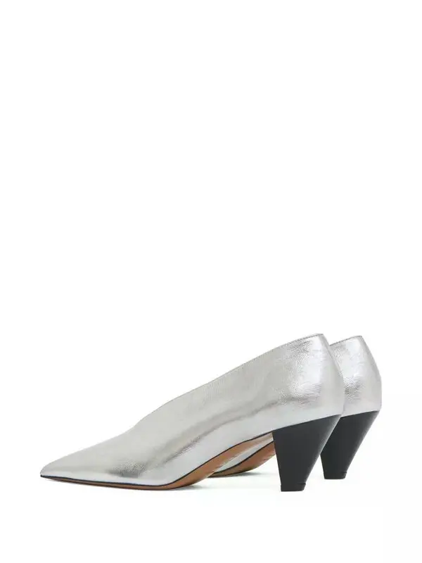 MANSUR GAVRIEL Kiki Pointed-toe Pumps - Silver
