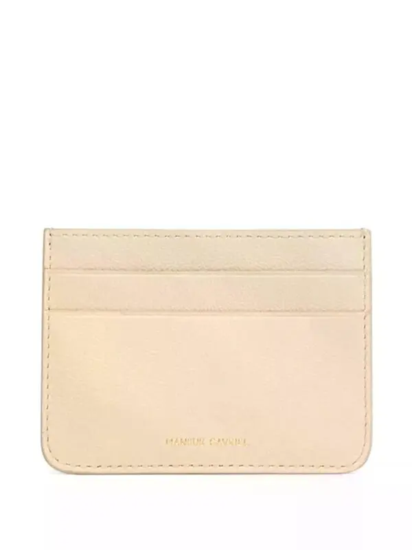 MANSUR GAVRIEL Logo-detail Leather Card Holder - Neutrals