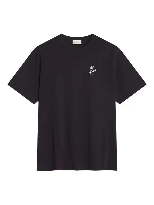 CAFÉ KITSUNÉ Logo-embroidered Cotton T-shirt