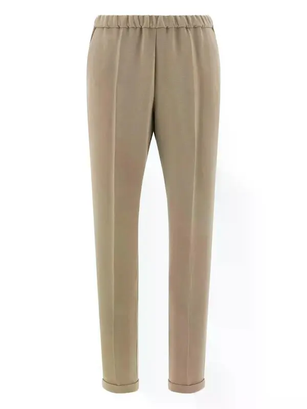 Alberto Biani Elasticated Pleat Trousers - Neutrals