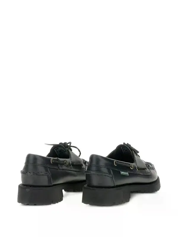 SEBAGO Leather Lace-up Loafers - Black
