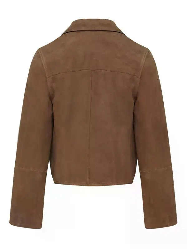YVES SALOMON Leather Jacket - Brown