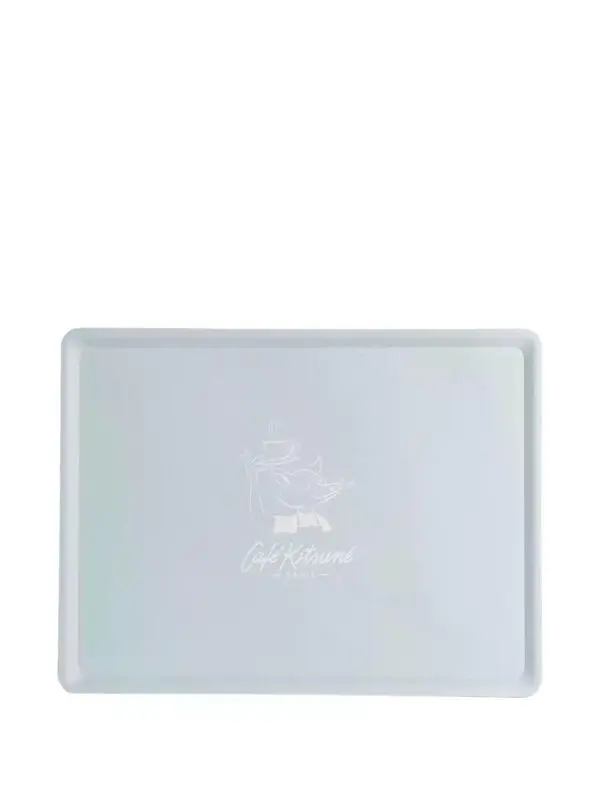 CAFÉ KITSUNÉ Fox-logo Rectangular Tray