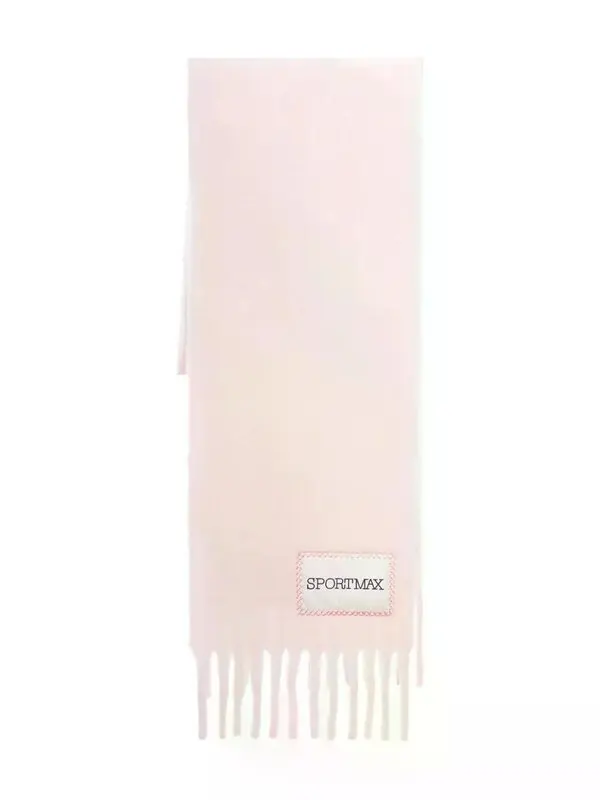 Sportmax Fringed Alpaca Scarf - Pink