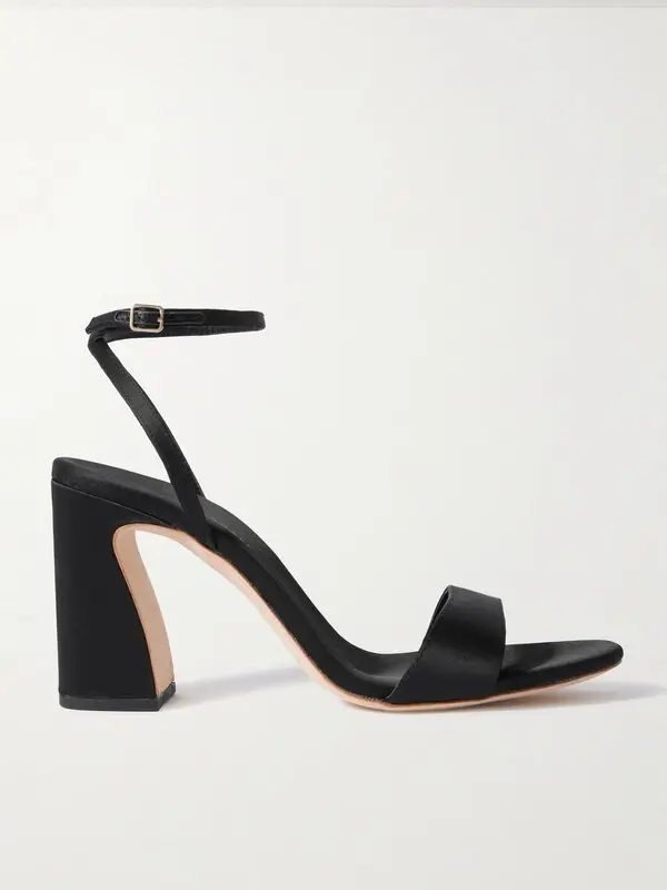 LOEFFLER RANDALL Malia Satin Sandals - Black
