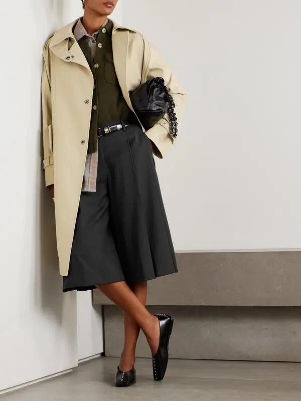 TWP Stefens Pleated Wool Culottes