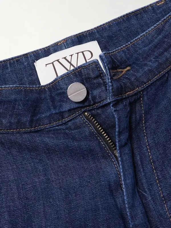 TWP Stefens Pleated Denim Culottes