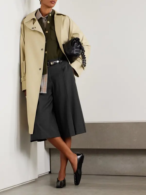TWP Long Bogie Cotton-blend Gabardine Coat