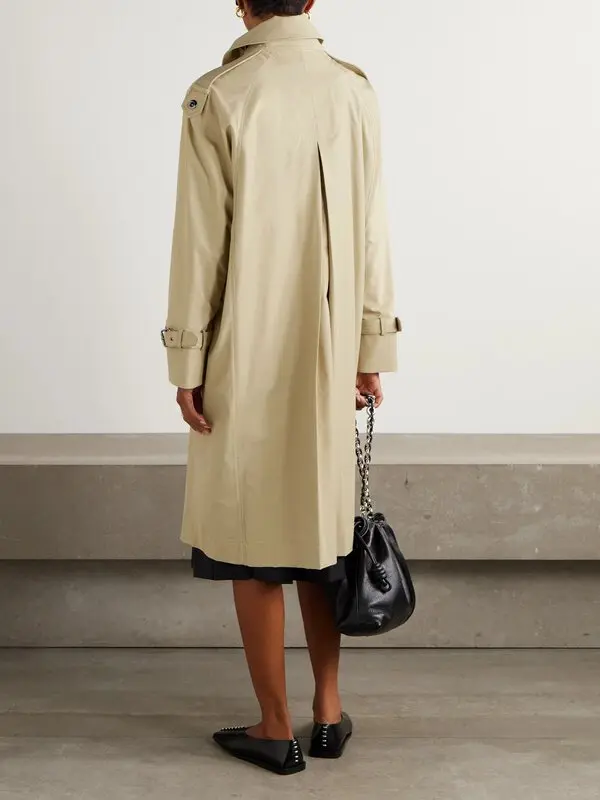 TWP Long Bogie Cotton-blend Gabardine Coat