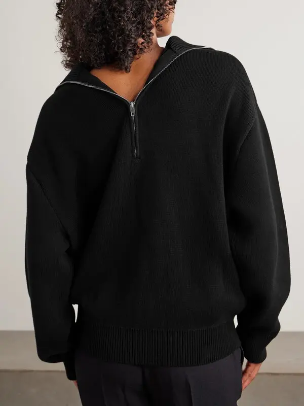 Balenciaga Cotton Half-zip Relaxed Sweater