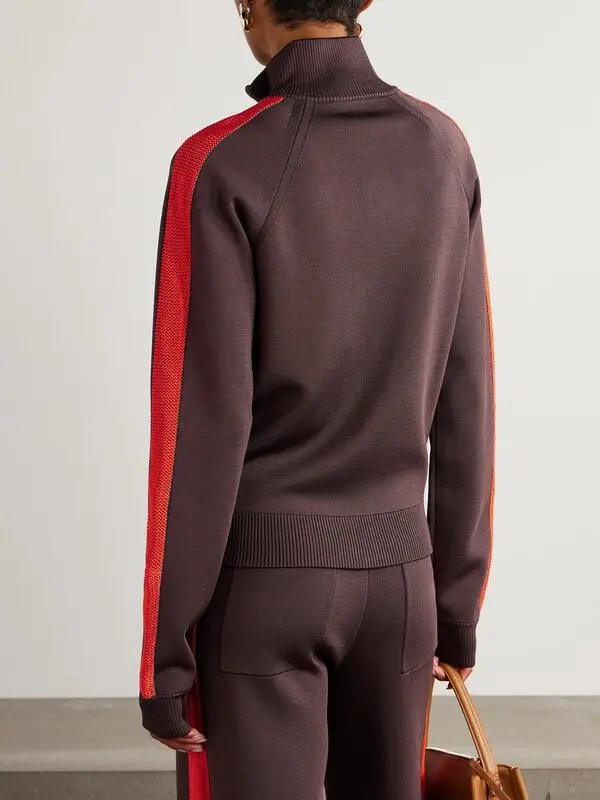 WALES BONNER Tide Striped Knitted Track Jacket