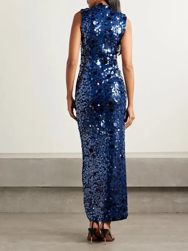Carolina Herrera Paillette-embellished Knitted Gown