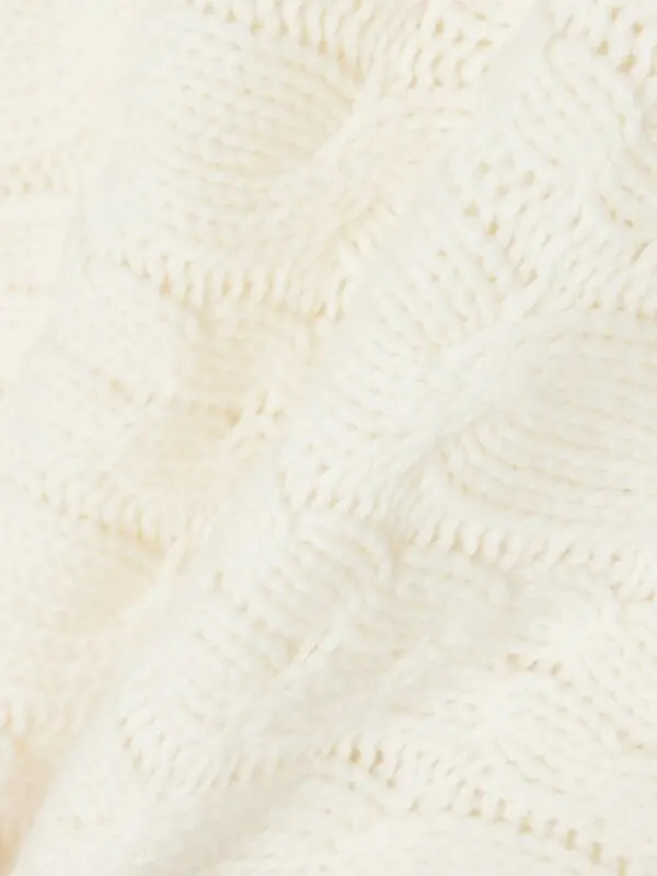Guest In Residence Frayed Cable-knit Wool And Cashmere-blend Turtleneck Sweater