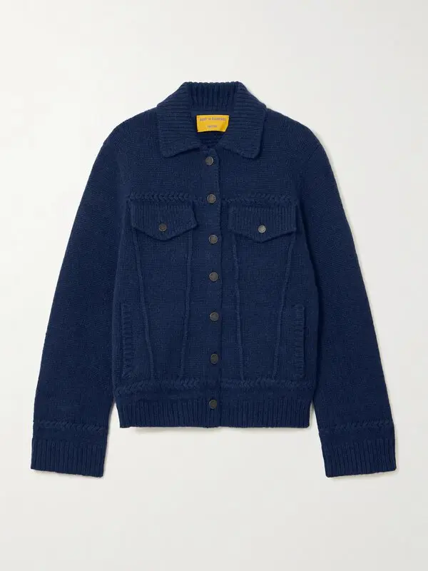 Guest In Residence Cashmere And Wool-blend Denim Jacket
