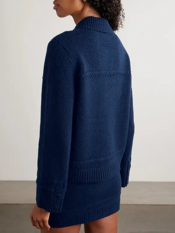 Guest In Residence Cashmere And Wool-blend Denim Jacket