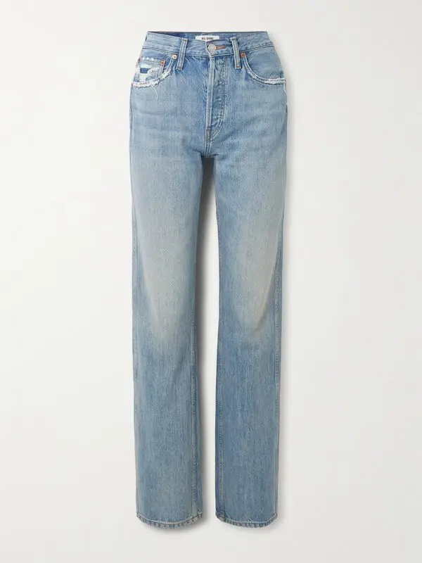 RE/DONE 90s High-rise Straight-leg Organic Jeans