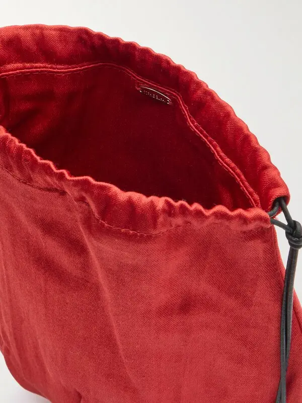 SOPHIE BUHAI Teardrop Embellished Satin Pouch - Red