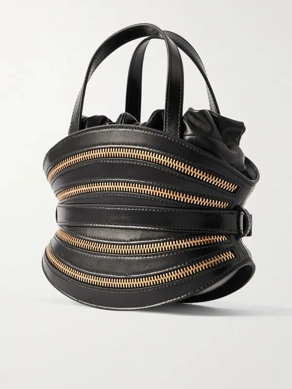 Balmain Shuffle Mini Embellished Leather Shoulder Bag