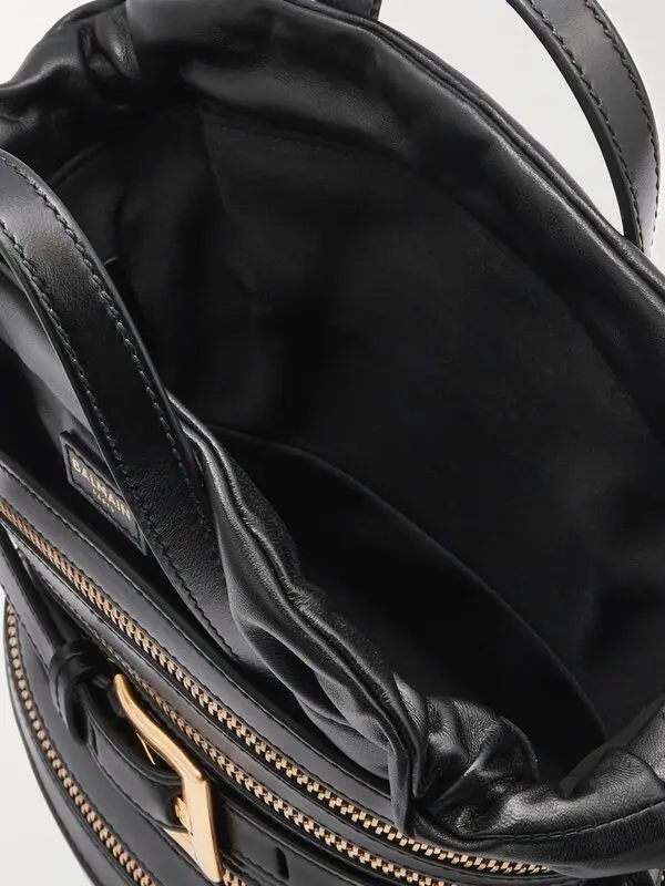 Balmain Shuffle Mini Embellished Leather Shoulder Bag