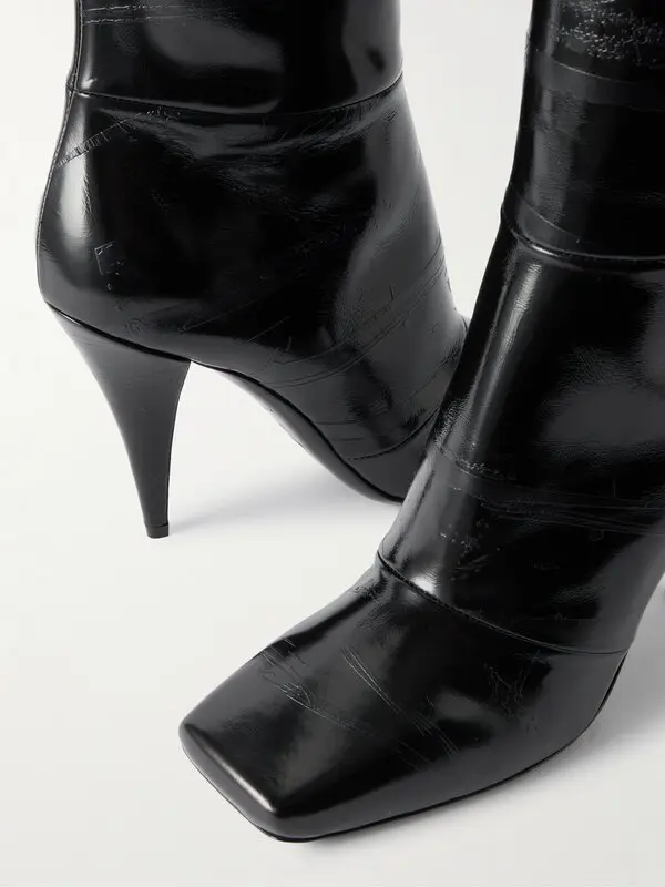 Givenchy Printed Textured-leather Ankle Boots