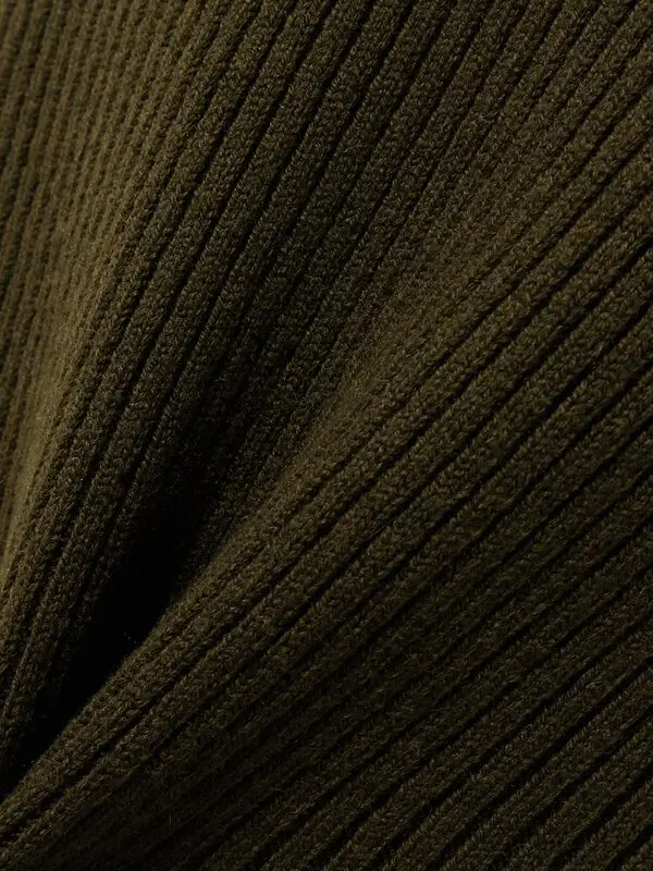 Max Mara Boris Ribbed Wool-blend Maxi Skirt - Green