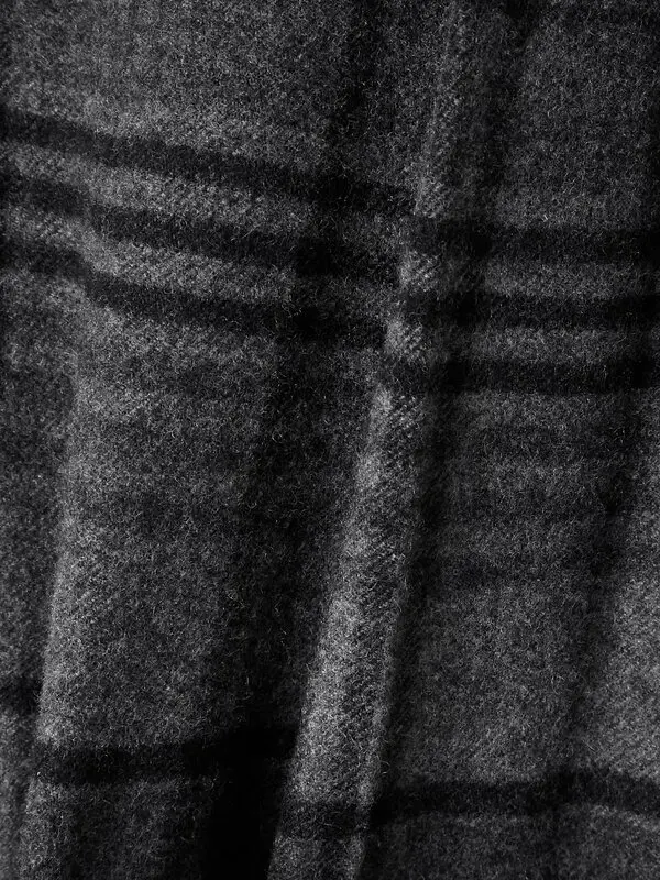 Ralph Lauren Jody Pleated Checked Wool Wide-leg Pants