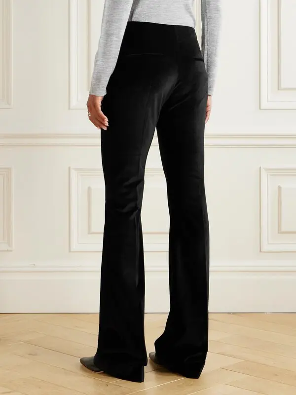 Tove Roux Cotton-blend Velvet Flared Pants