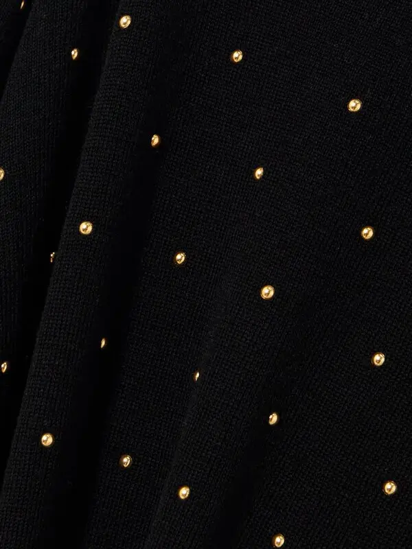 Rabanne Studded Wool Maxi Dress - Black