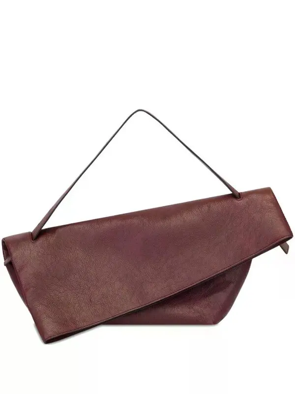 Alberta Ferretti Asymmetric Folded Leather Clutch