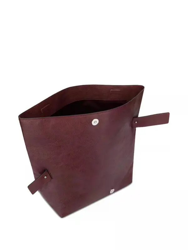 Alberta Ferretti Asymmetric Folded Leather Clutch