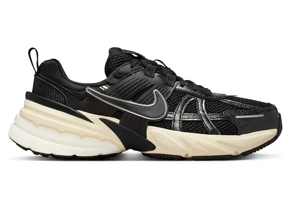 Nike V2k Run Sneakers - Black/metallic Silver/muslin