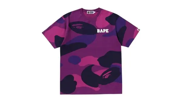A BATHING APE Mega Camo Relaxed Fit Tee Shirt - Purple