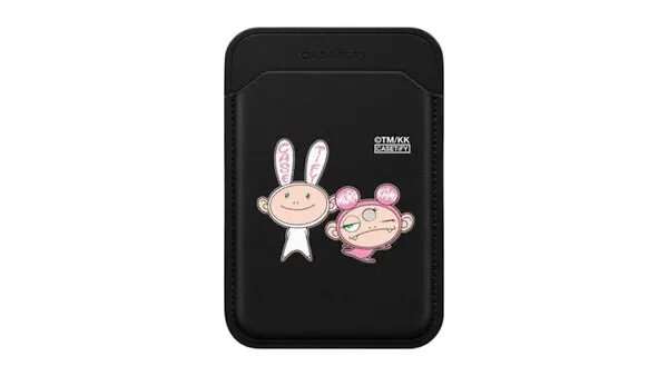 TAKASHI MURAKAMI X Casetify Kaikai And Kiki Dance Duo Snappy Bioveg Magsafe Wallet - Black