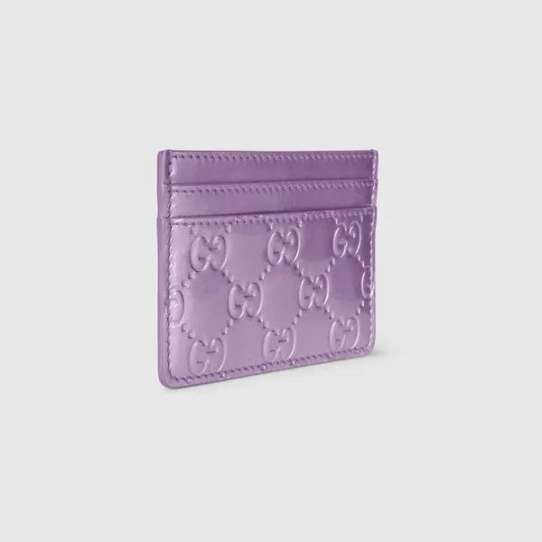 Gucci Gg Emblem Card Case Leather