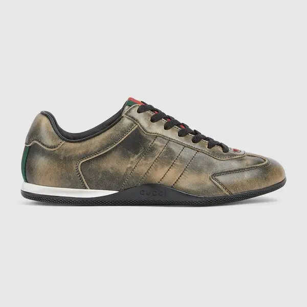 Gucci Shift Leather Sneaker - Black