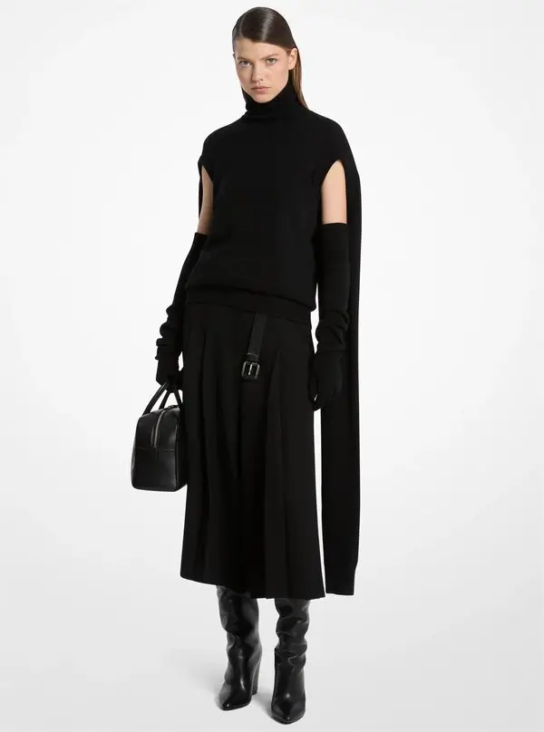 Michael Kors Cashmere Cape Turtleneck Sweater