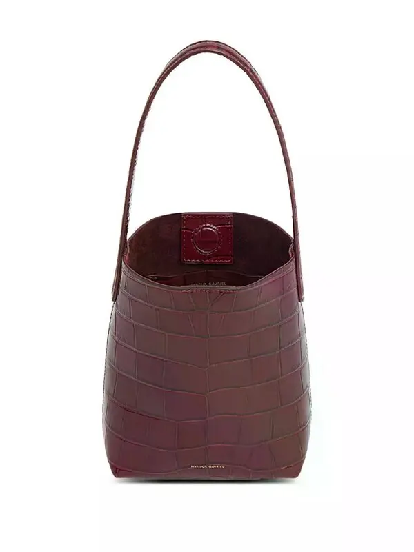 MANSUR GAVRIEL Mini Everyday Cabas Crocodile-embossed Tote