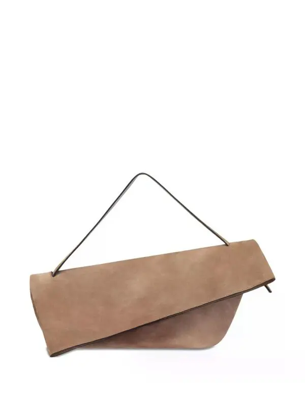 Alberta Ferretti Folded Suede Shoulder Bag