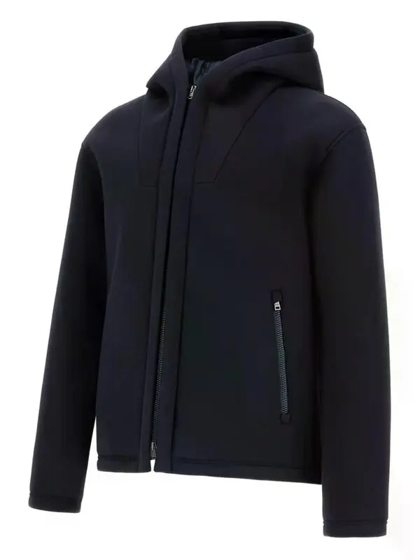 Herno Hooded Zip-front Jacket - Blue