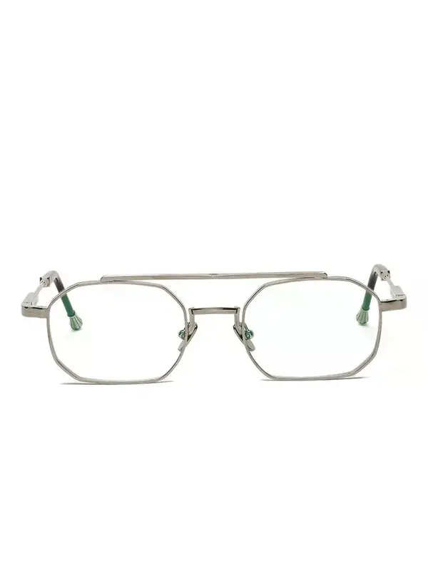 JOHN DALIA Anthony Octagon-frame Eyeglasses - Silver