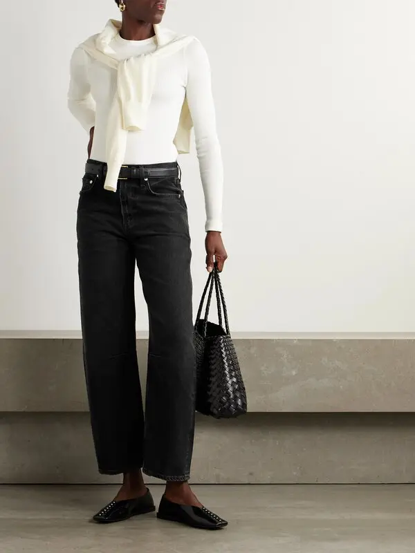 Citizens Of Humanity Miro Mid-rise Barrel-leg Jeans - Black