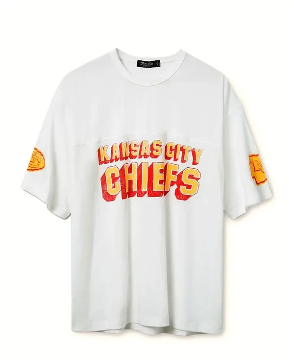 Junk Food Clothing Nfl Kansas City Chiefs Halfback Jersey Tee - Vintage White