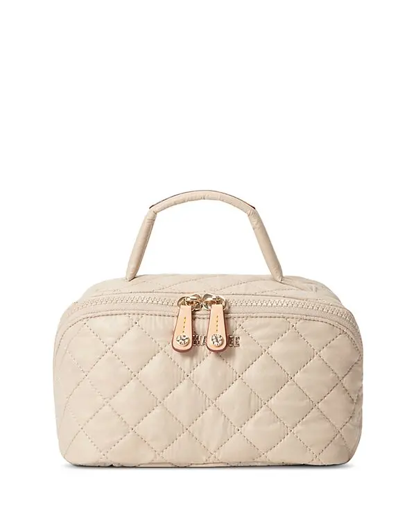 Mz Wallace Accordion Cosmetic Bag - Buff/gold