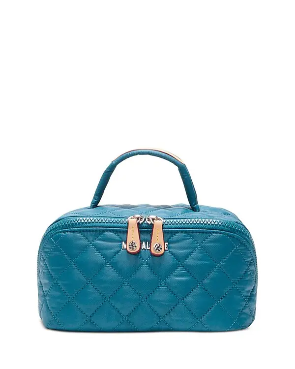 Mz Wallace Accordion Cosmetic Bag - Pacific/silver